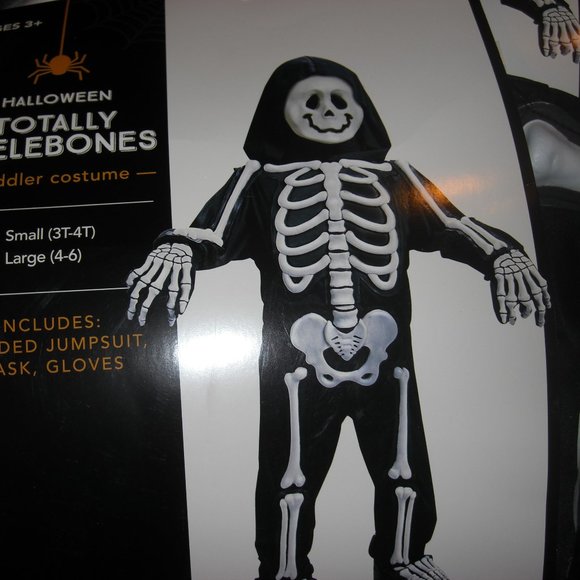 Costumes | New Skelebones Halloween Skeleton Youth Costume Size 3t ...